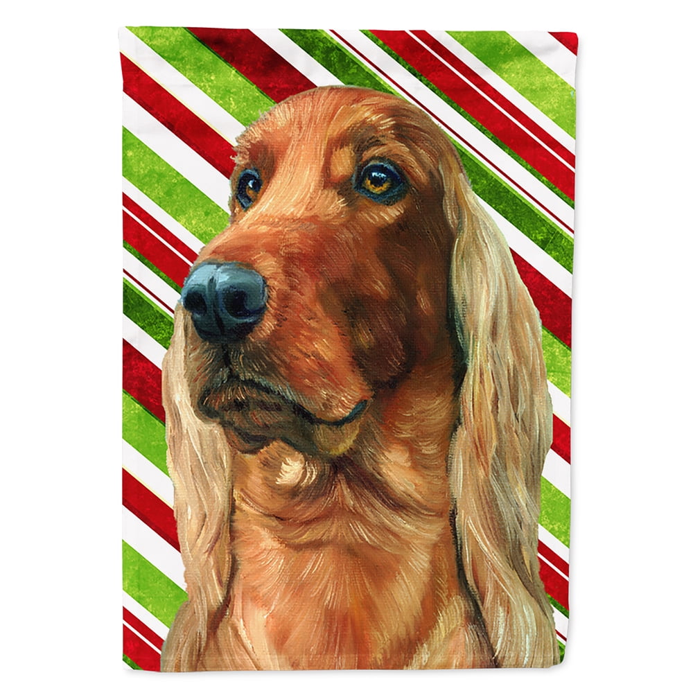 Irish Setter Candy Cane Holiday Christmas Garden Flag - Walmart ...