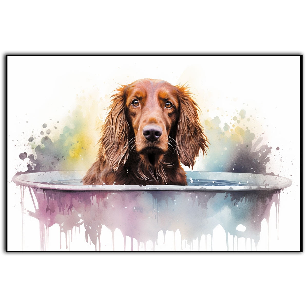 Irish Setter Dog Canvas Bathroom Décor - Unique Bath Wall Decor ...