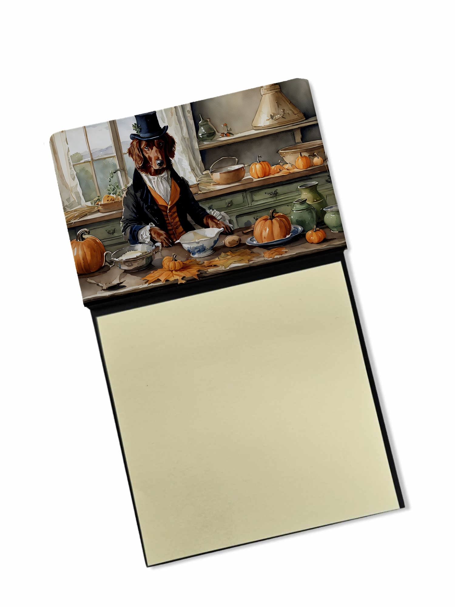 Irish Setter Fall Kitchen Pumpkins Sticky Note Holder 3.25 in x 5.25 in ...