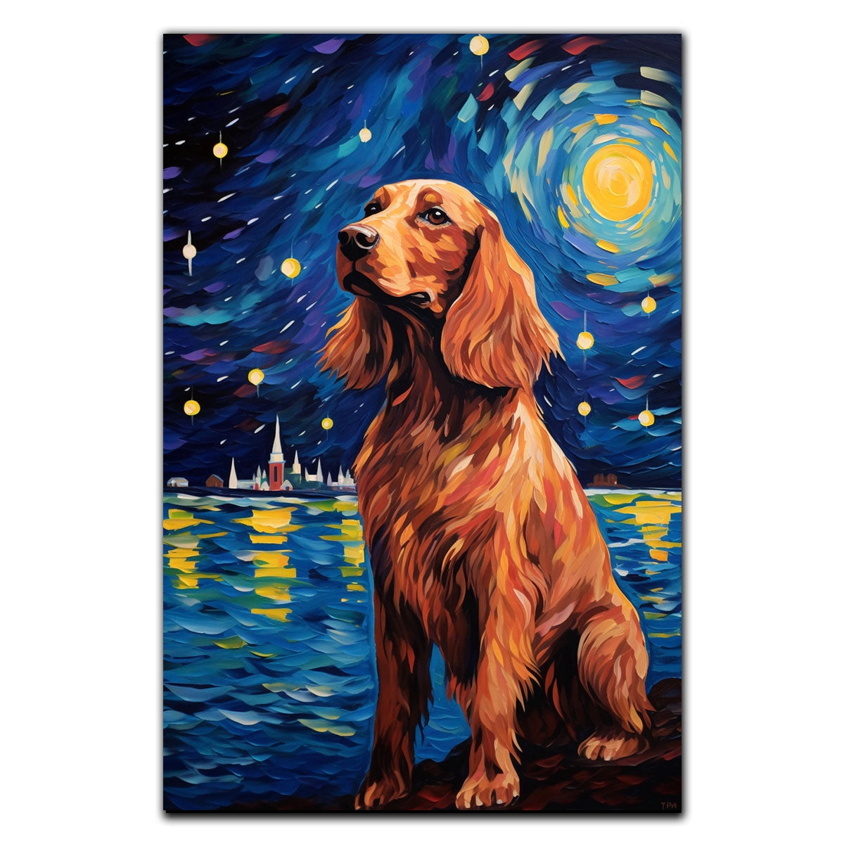 Irish Setter Paintings Canvas for Wall Decorations - Paintings Starry ...