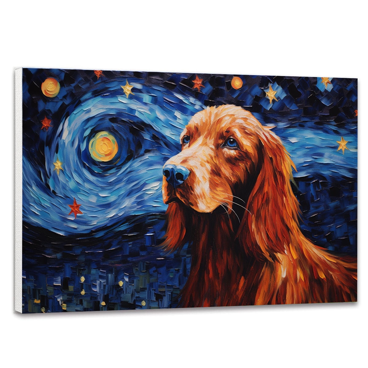 Irish Setter Posters Van Gogh Starry Night Posters Home Canvas Wall Art ...