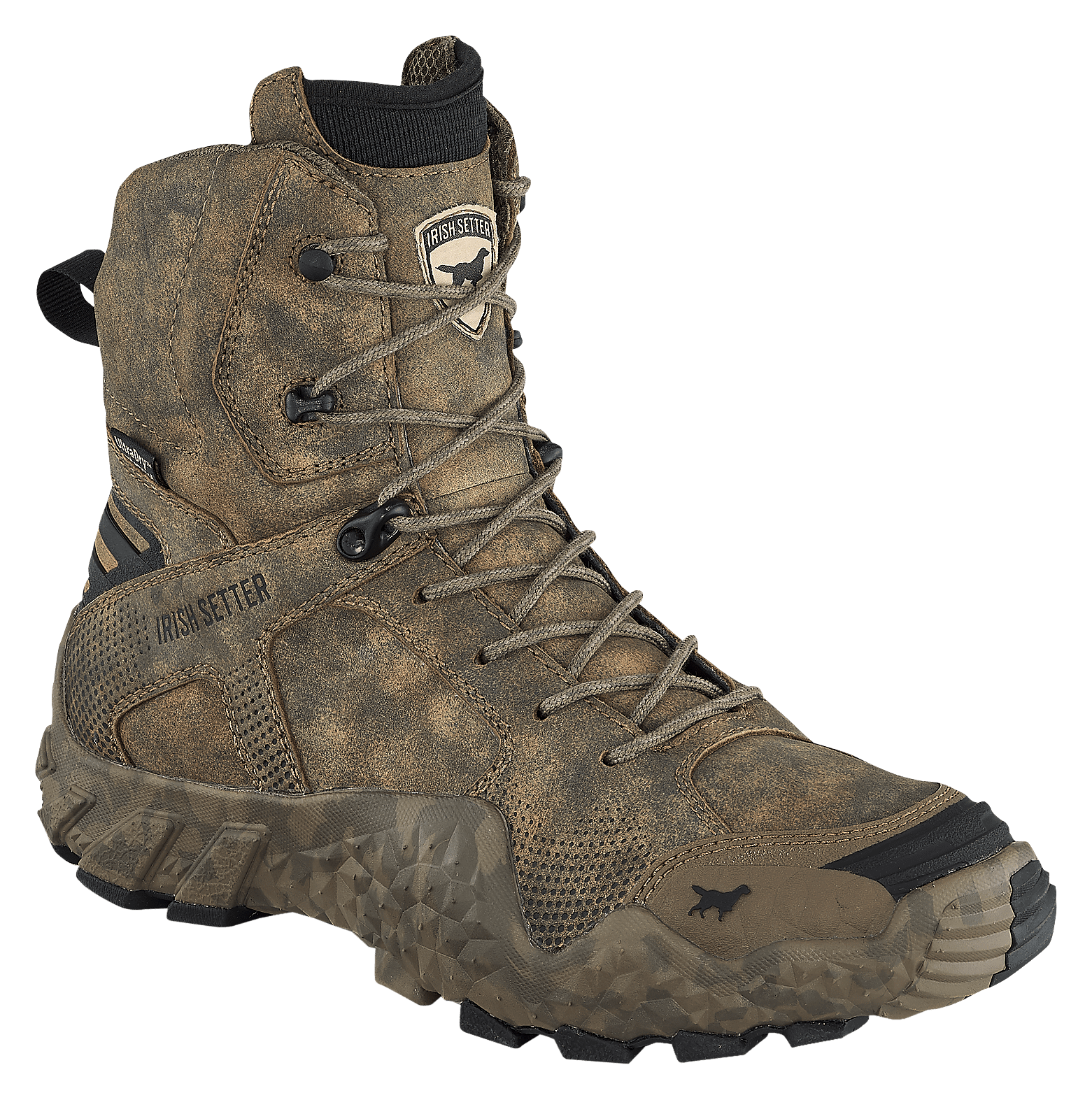 Irish Setter VaprTrek Camo Leather Waterproof Hunting Boots for Men - Camo Leather - 9M ...