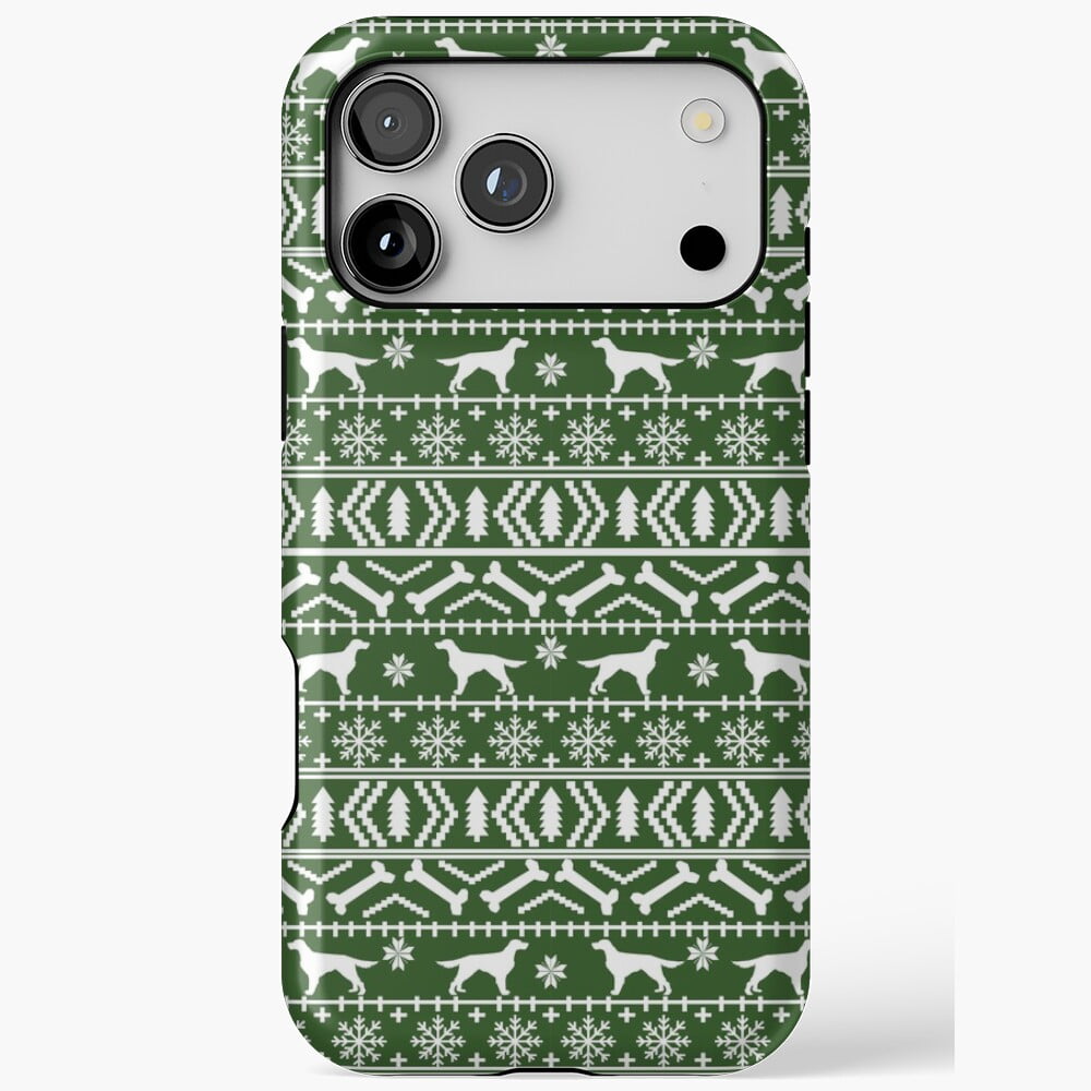 Irish Setter Xmas Sweater Protective Case for iPhone 11 12 13 14 15 16 ...