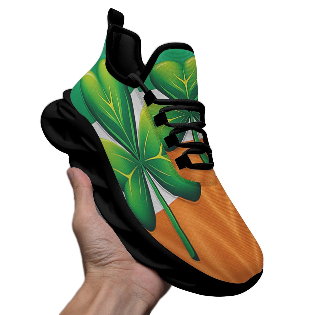 Irish Shamrock St Paddy Celebration Shoes Sneakers Black Size 9.5 ...