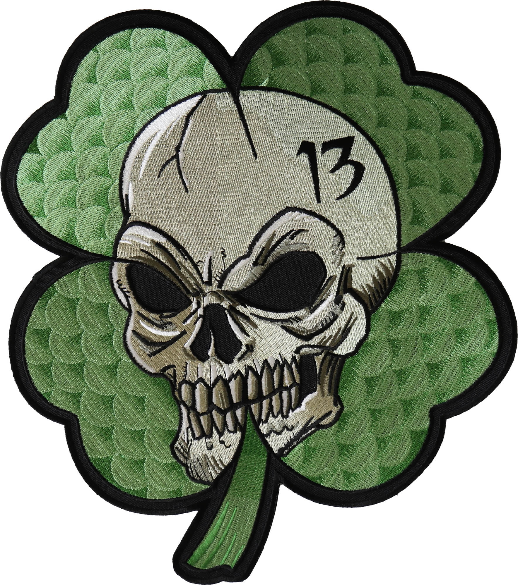 Irish Skull Patch, Large Back Patches for Jackets and Vests - Walmart.com