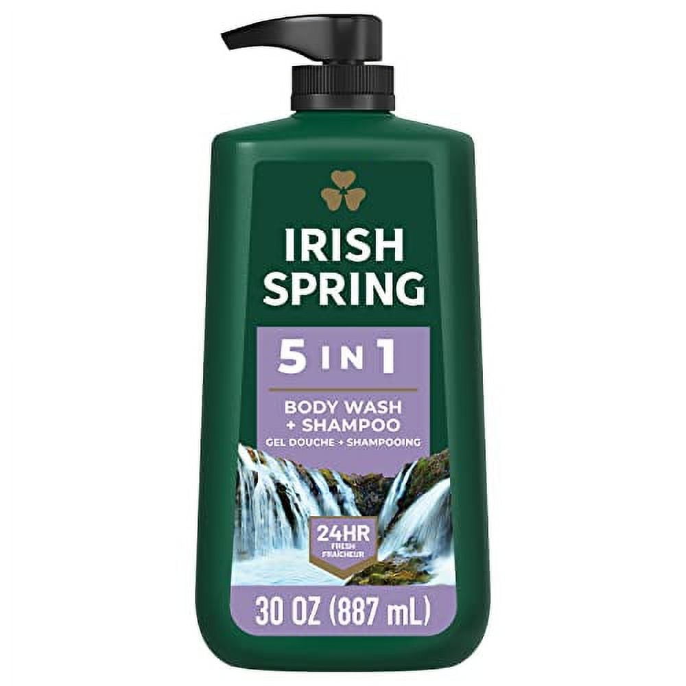 Irish Spring Shower Gel, 5-in-1 Body Wash & Bath, 30 Oz Pump - Walmart.com