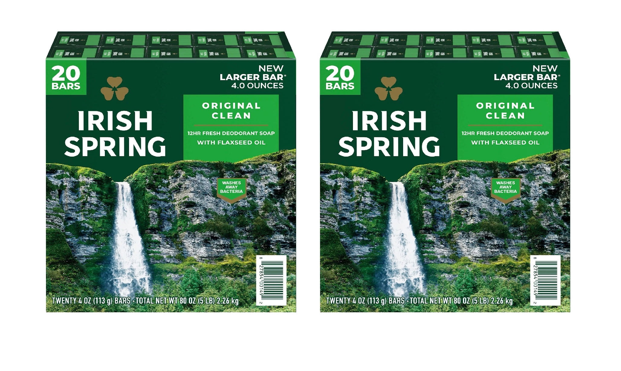 Irish Spring Original Clean Bath and Body Hand Soap Bar (4 oz., 20 ct ...