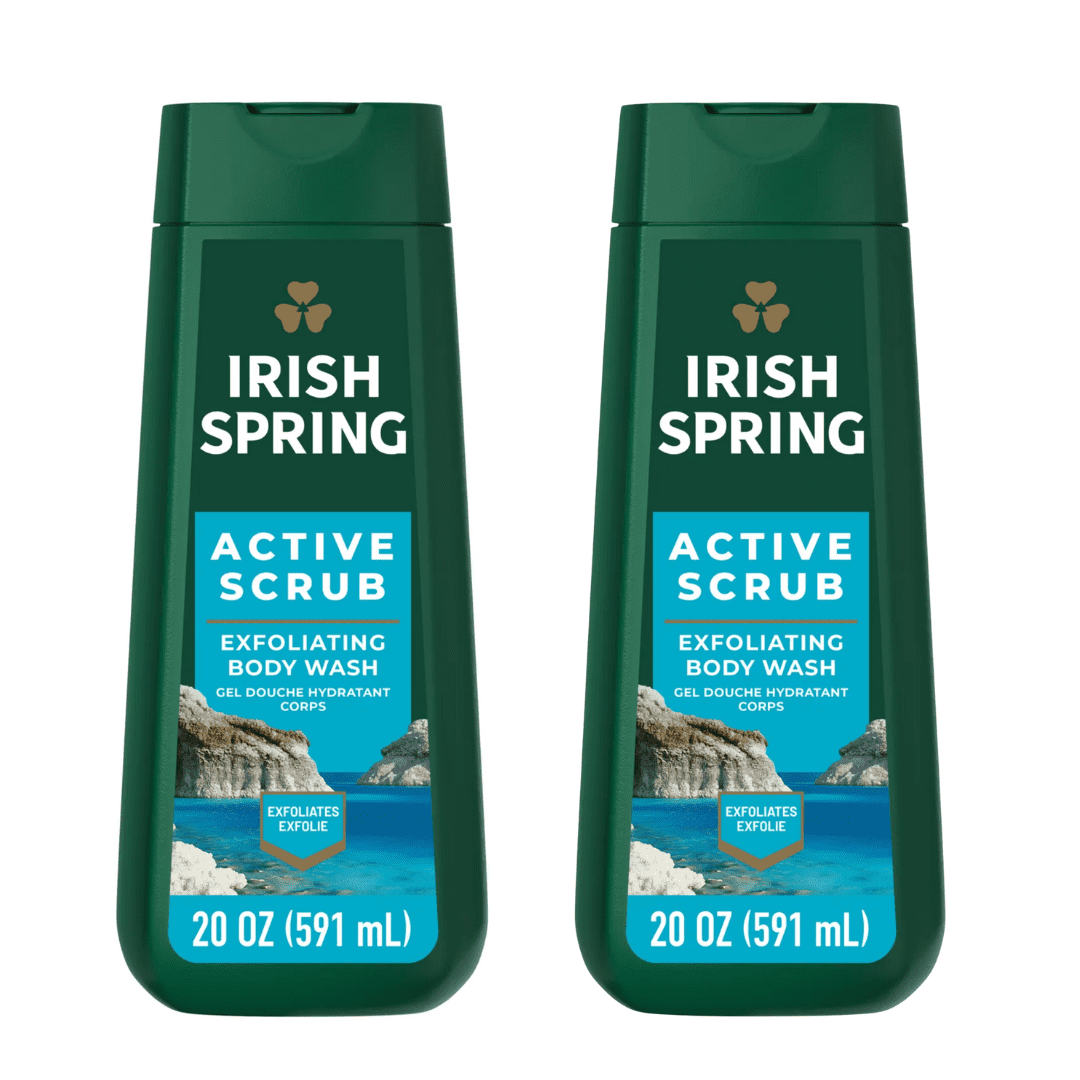 Irish Spring Exfoliating Body Wash for Men, Active Body Wash Scrub ...