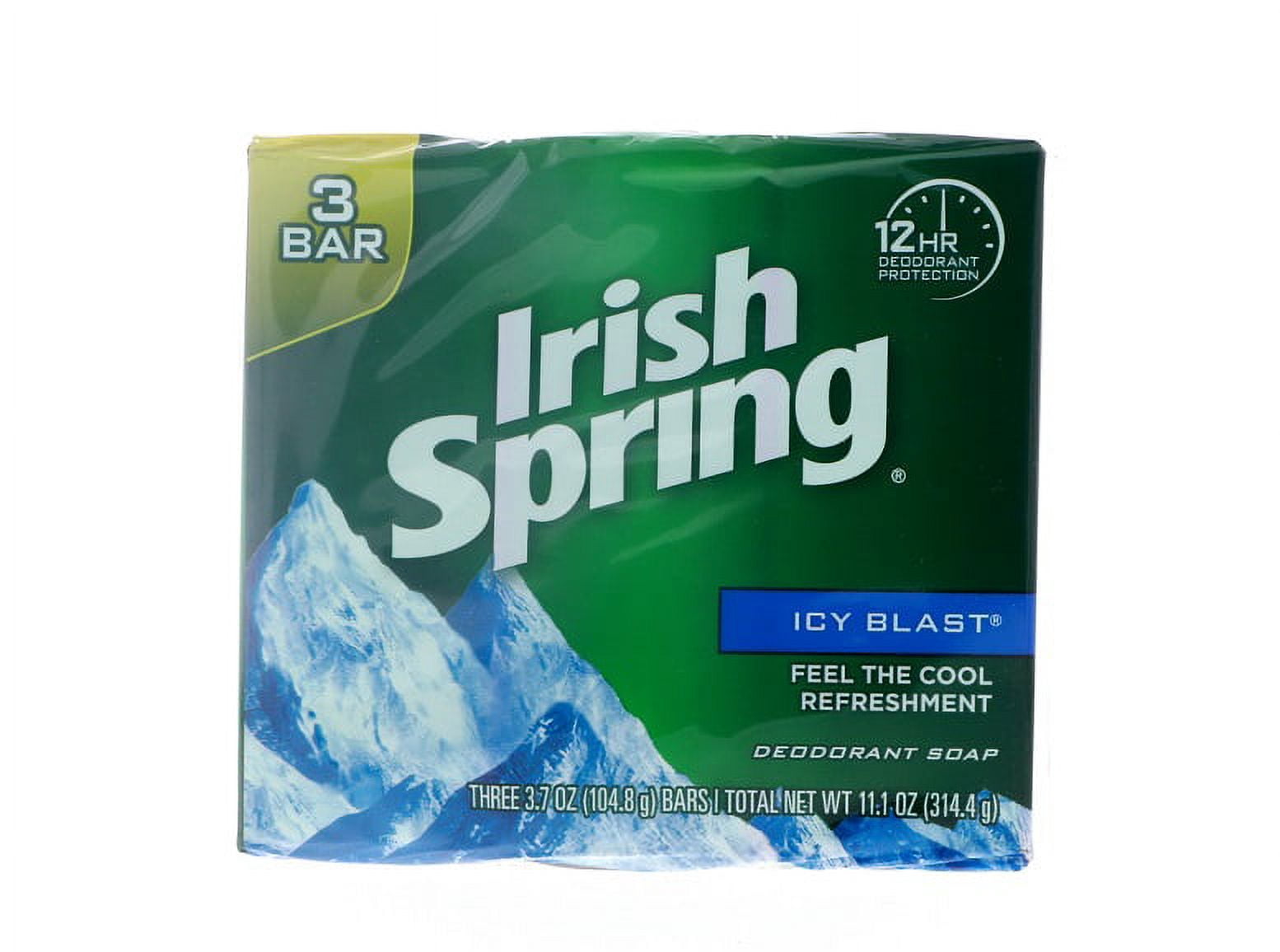 Irish Spring Icy Blast Bar Soap - 3 Bar, 11.25 oz 12 Pack - Walmart.com