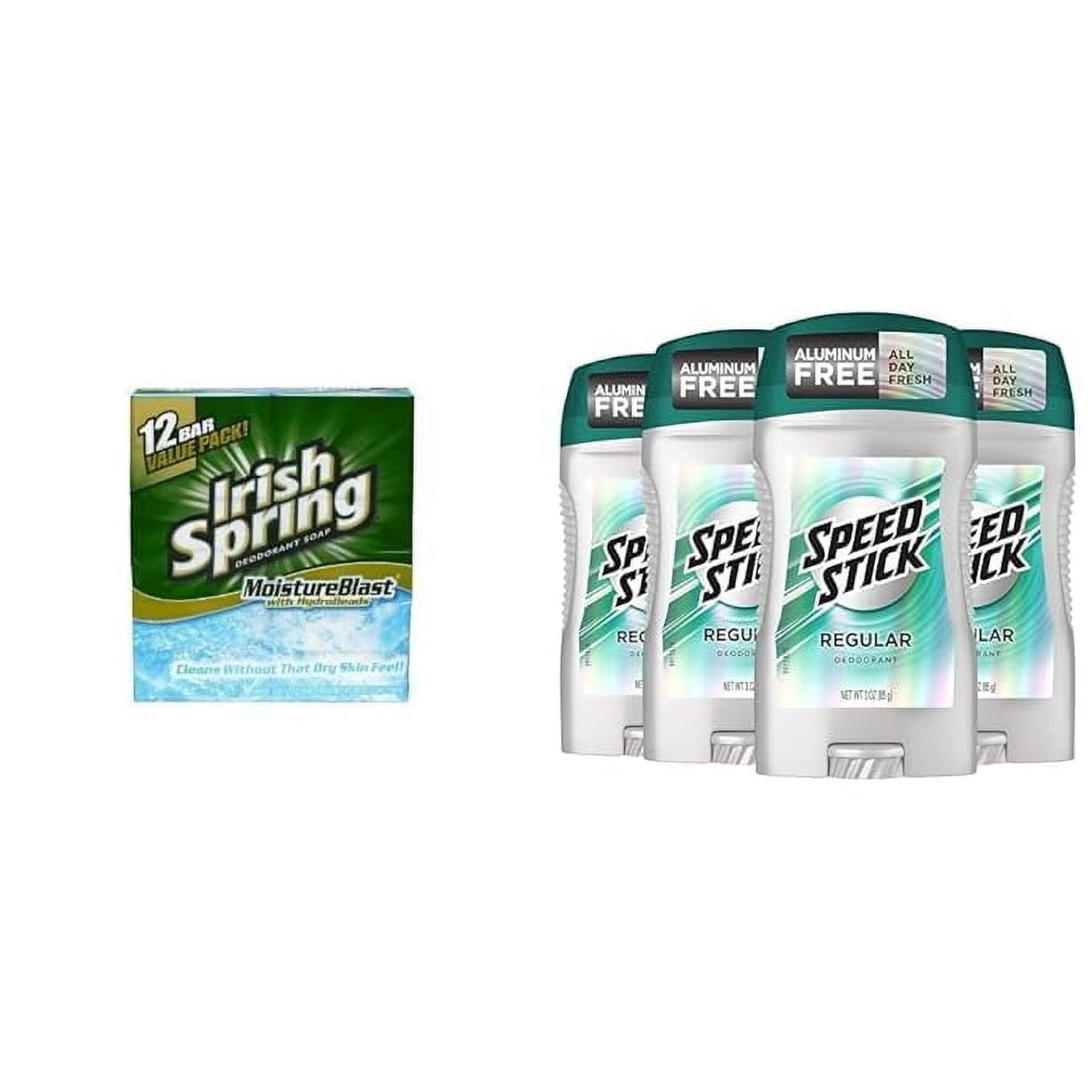 Irish Spring Moisture Blast Deodorant Bar Soap for Men, Feel Fresh All ...