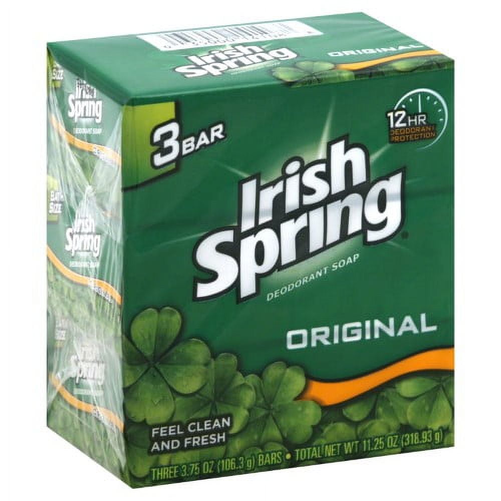 Irish Spring Orig Bar Deodorant Soap, Feeling Clean & Fresh, 3 ct, 6 ...