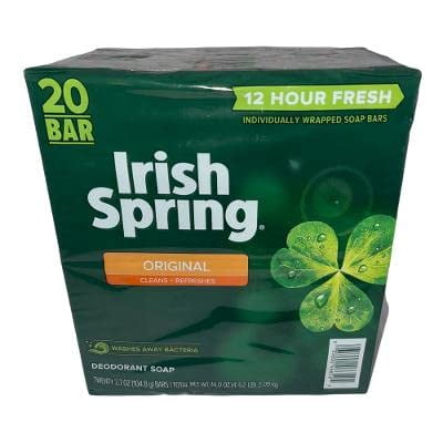 Irish Spring bar Soap (20/4 HYZ01 Oz Net Wt Oz), Original, 74 Ounce ...