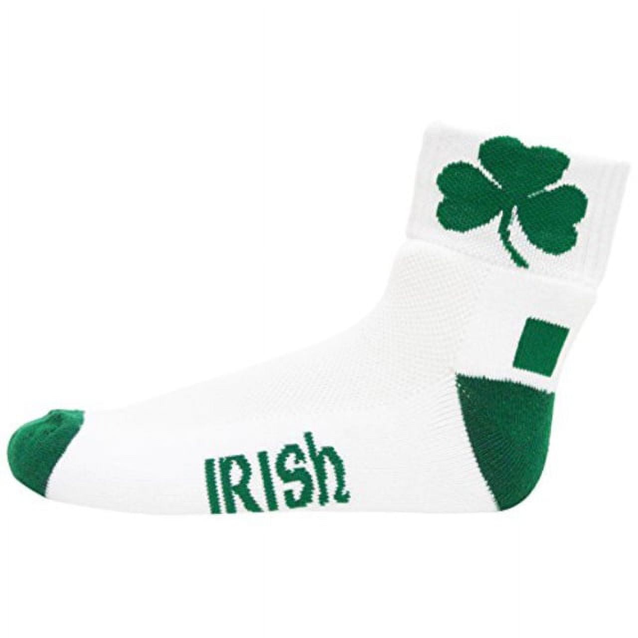 Irish St Patrick's Day White Quarter Green Heel & Toe Socks - Donegal ...