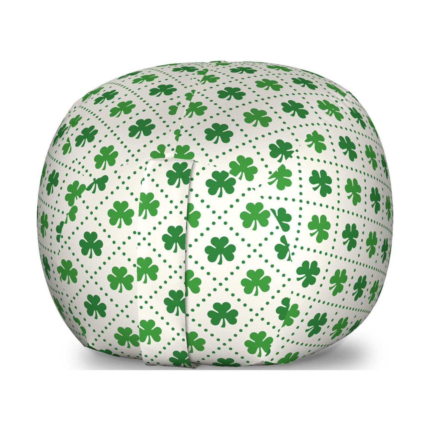 Irish Storage Toy Bag Chair, 4 Leaf Shamrock Clover Flowers Dotted ...