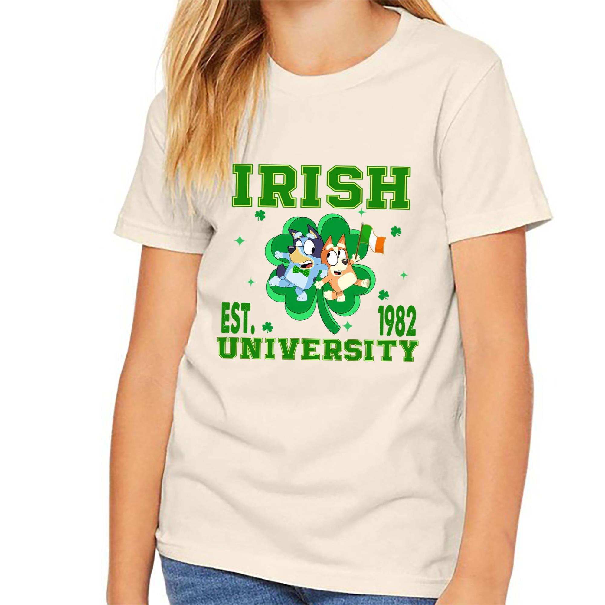 Irish University Est 1982 Youth Tee Bluey Happy St. Patrick'S Day Youth ...