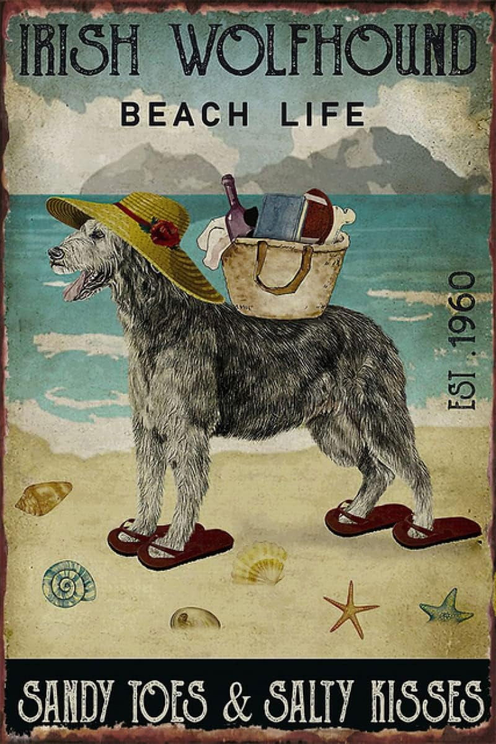 Irish Wolfhound Beach Life Diamond Art Kits for Adults Beginners Irish ...