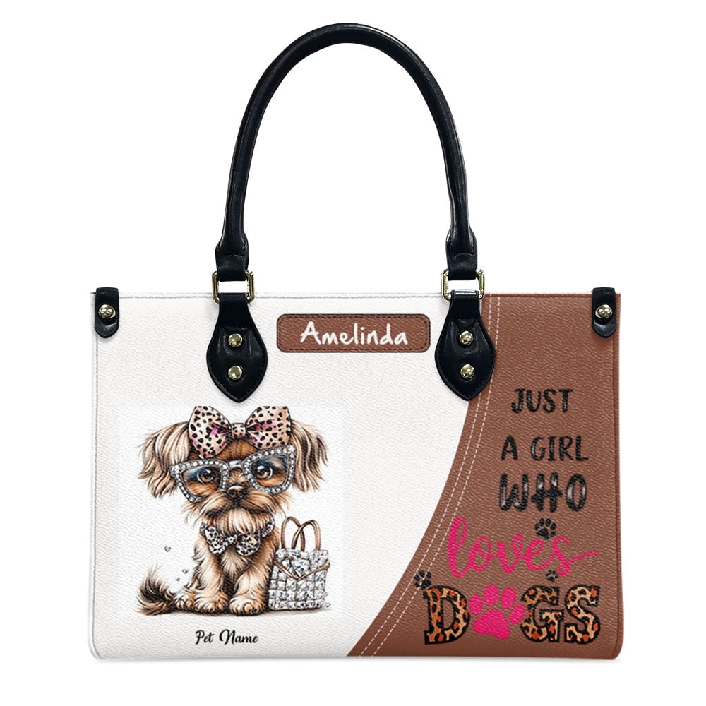 Irish Wolfhound Dog Bag, Personalized Leather Handbags For Women ...
