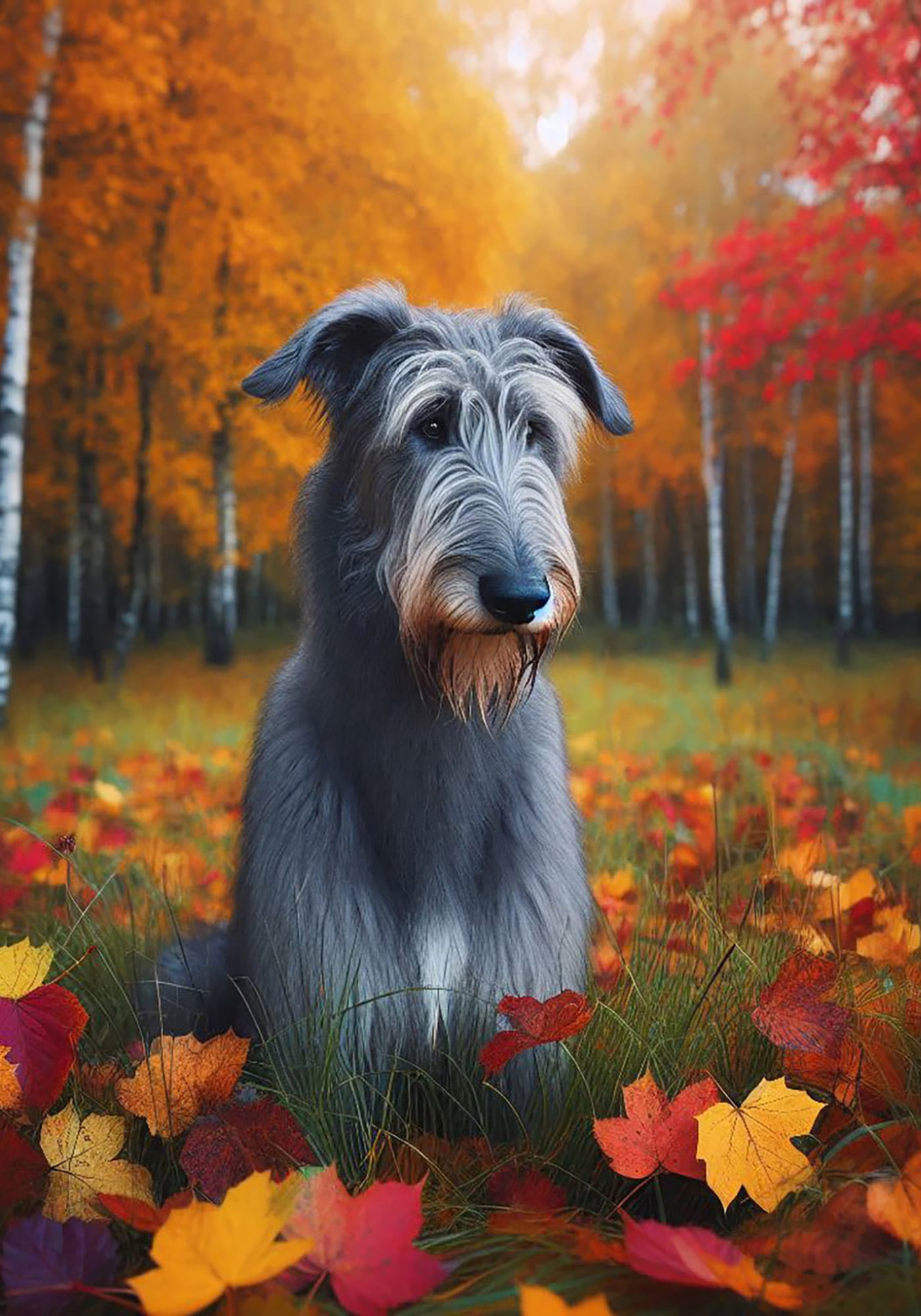 Irish Wolfhound Grey - Best of Breed DCR Falling Leaves House Flag ...