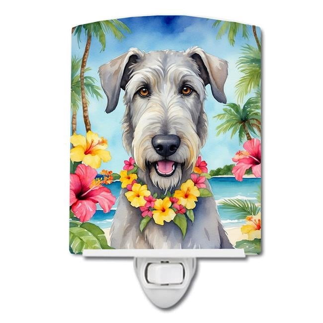 Irish Wolfhound Luau Ceramic Night Light 4 in x 6 in - Walmart.com