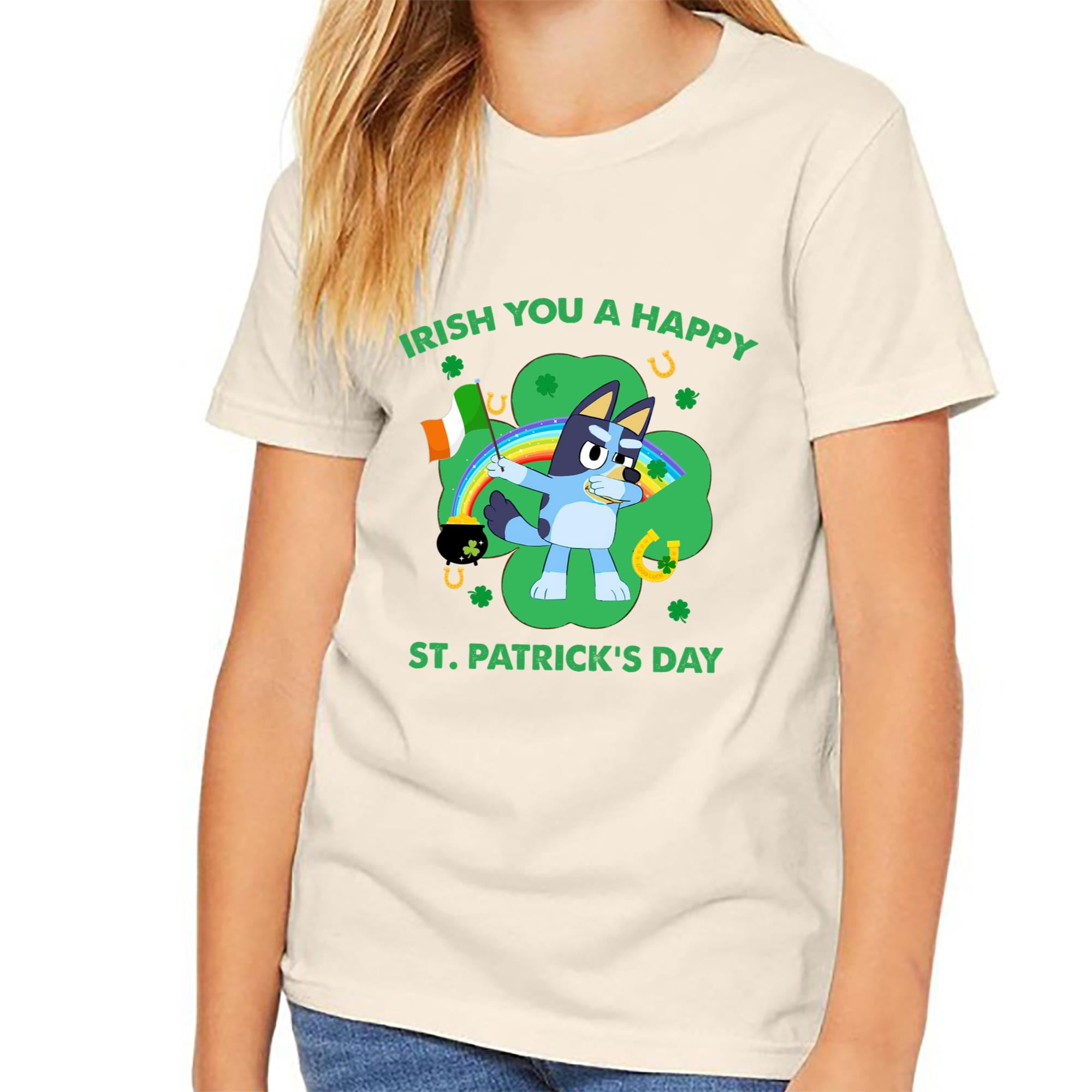 Irish You A Happy St. Patrick'S Day Youth Tee Bluey Green Leaf Youth ...