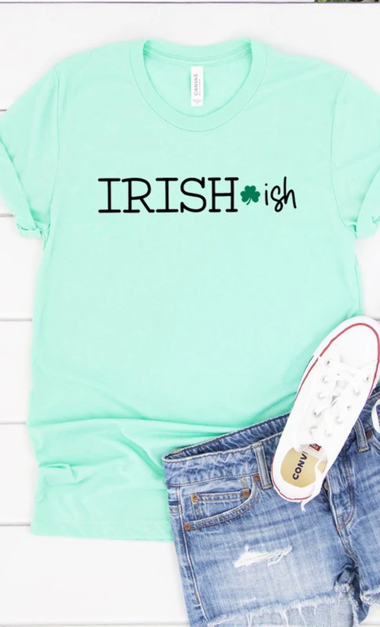 Irish-ish Type Font Graphic Tee T-Shirt - Walmart.com