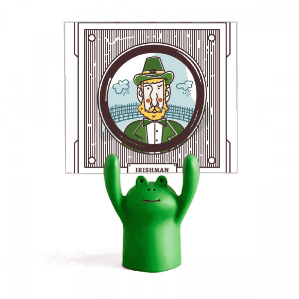 Irishman Green Husbandry Illustration Memo Holder Cartoon Animal Frog ...