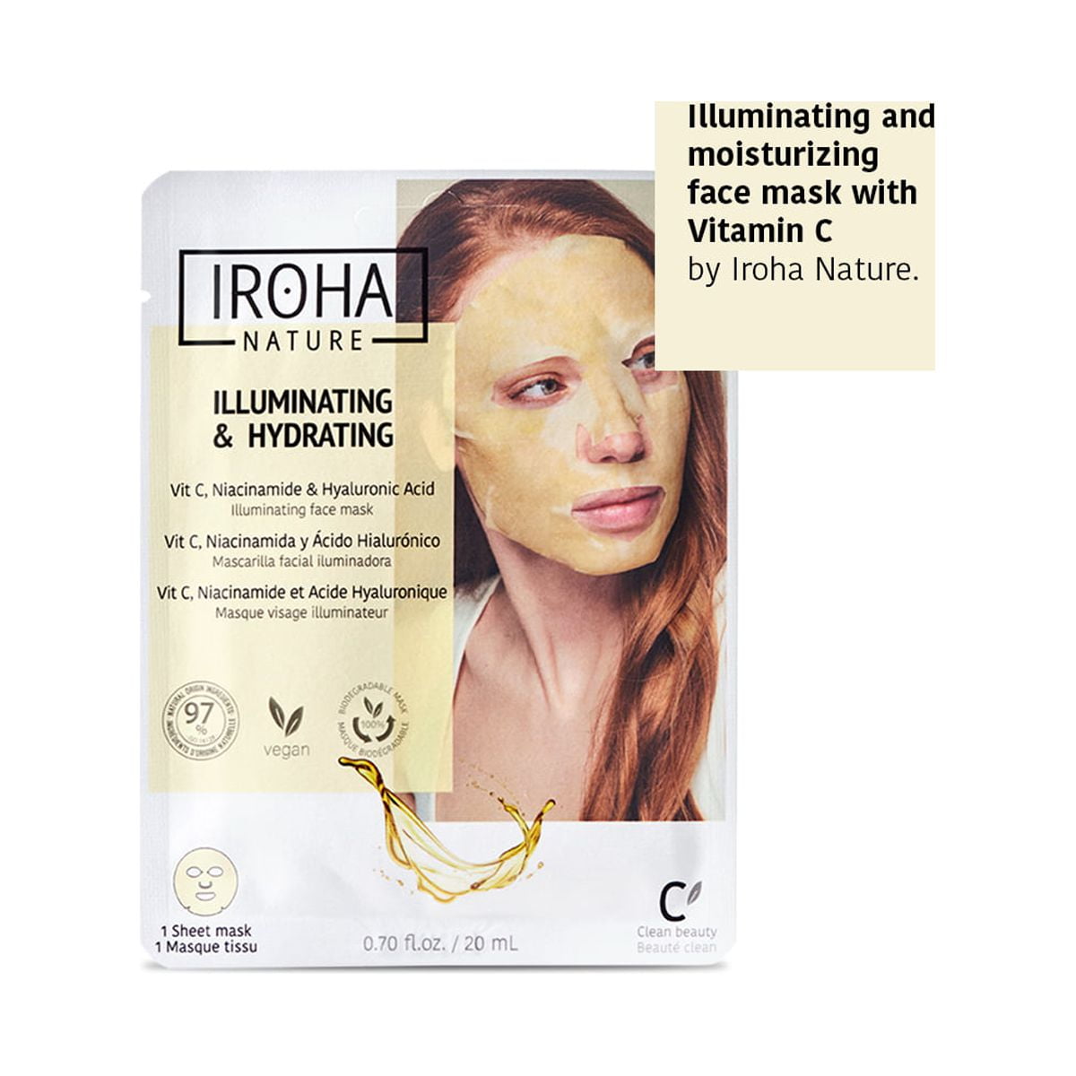 Iroha Nature, Vitamin C Skin Care Mask (1 Piece) - Walmart.com