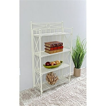 DecMode 24" x 73" White Metal Scroll Indoor Outdoor Tall Folding 5 ...