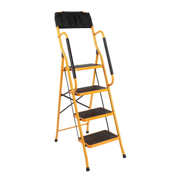Iron 4-step step ladder with handrails ginger - Walmart.com
