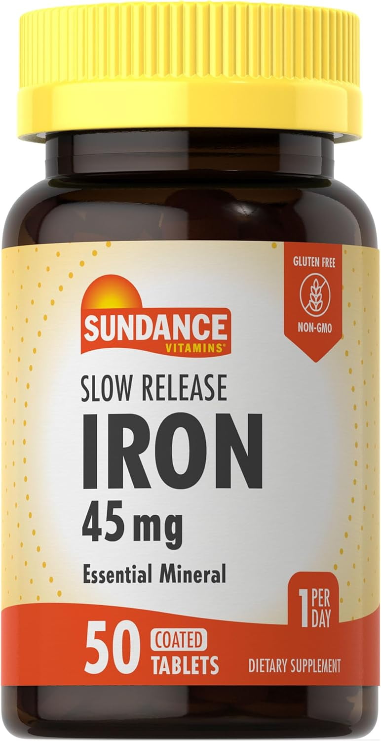 Iron 45mg Slow Release | 50 Tablets | Essential Mineral Supplement for ...