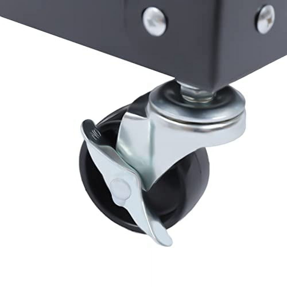 Iron AV Cart with Wheels Pullout Keyboard Tray 24" x 18" x 42" Rolling ...