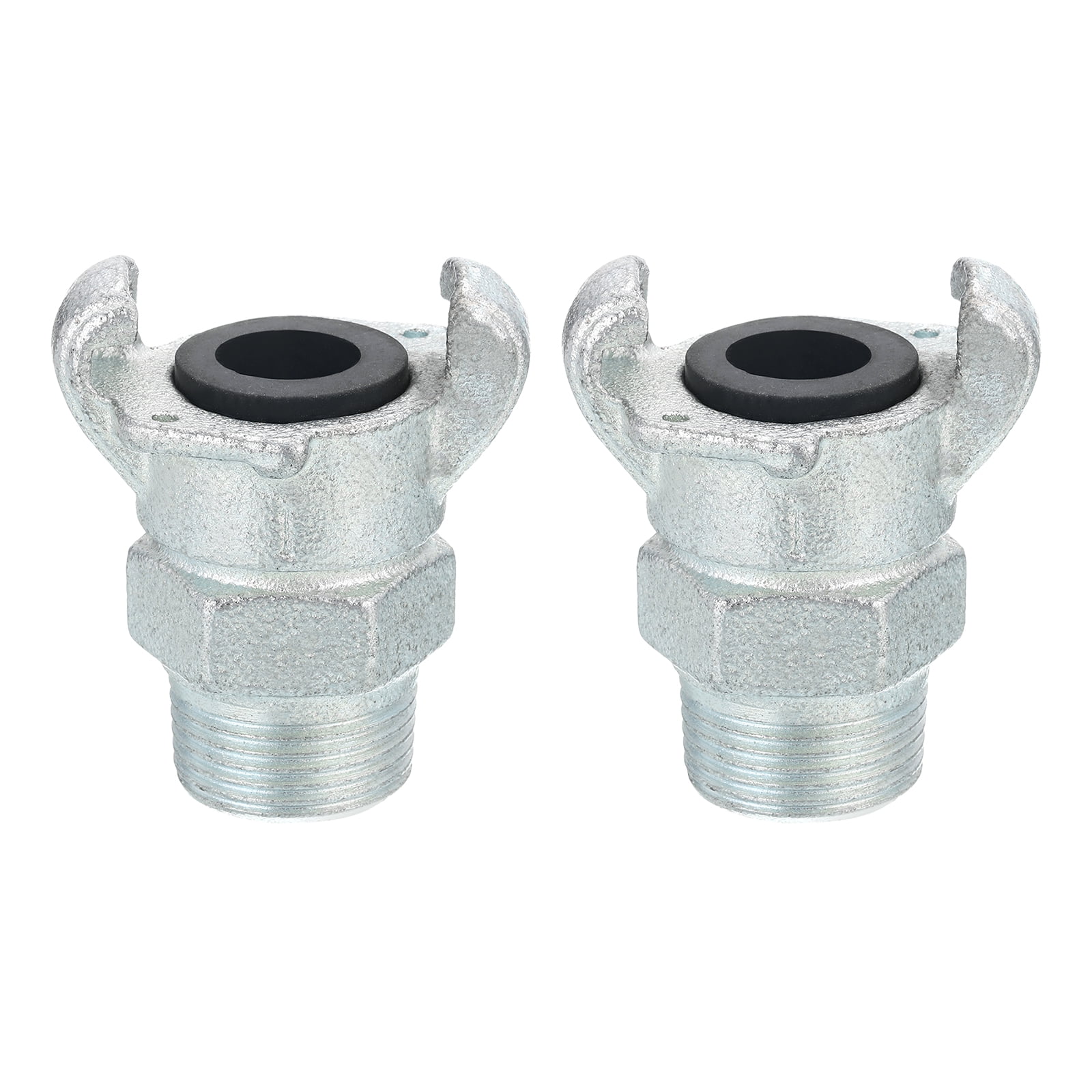 Iron Air Hose Fitting, 2Pack 1" NPT Male 2 Lug Chicago Fitting Straight ...