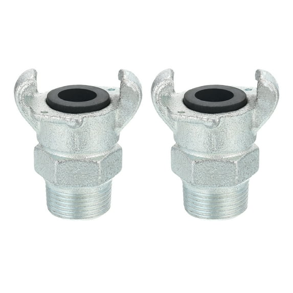 Iron Air Hose Fitting, 2Pack 1" NPT Male 2 Lug Chicago Fitting Straight ...