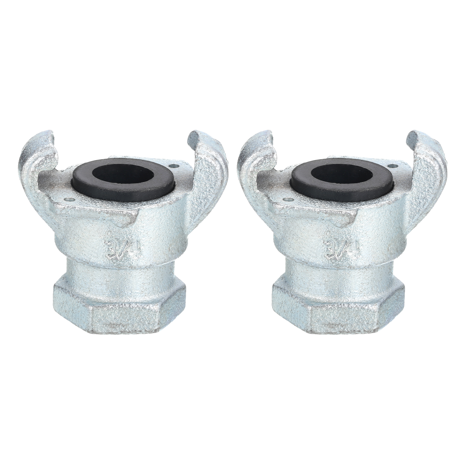 Iron Air Hose Fitting, 2Pack 3/4" NPT Female 2 Lug Chicago Fitting ...