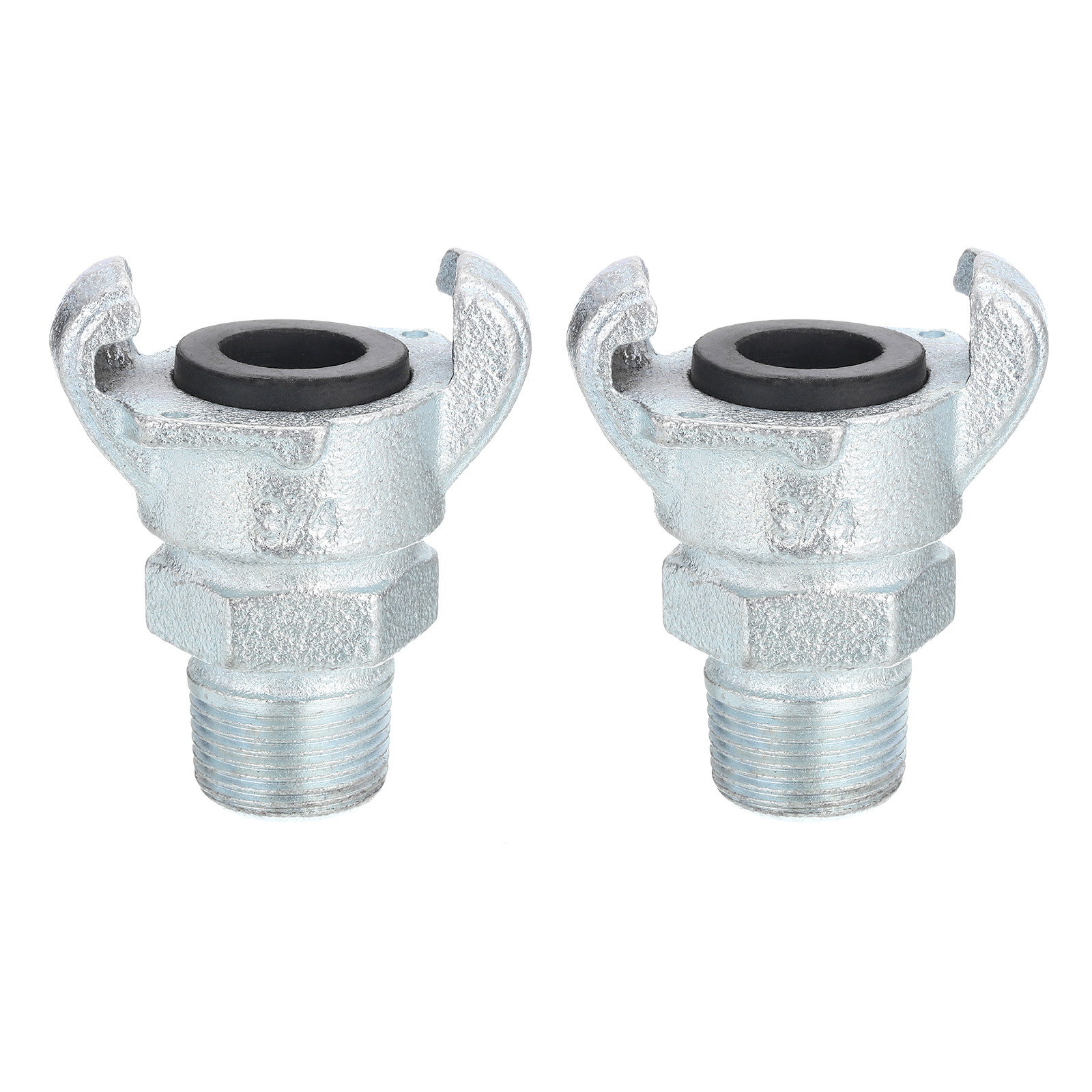 Iron Air Hose Fitting, 2Pack 3/4" NPT Male 2 Lug Chicago Fitting ...