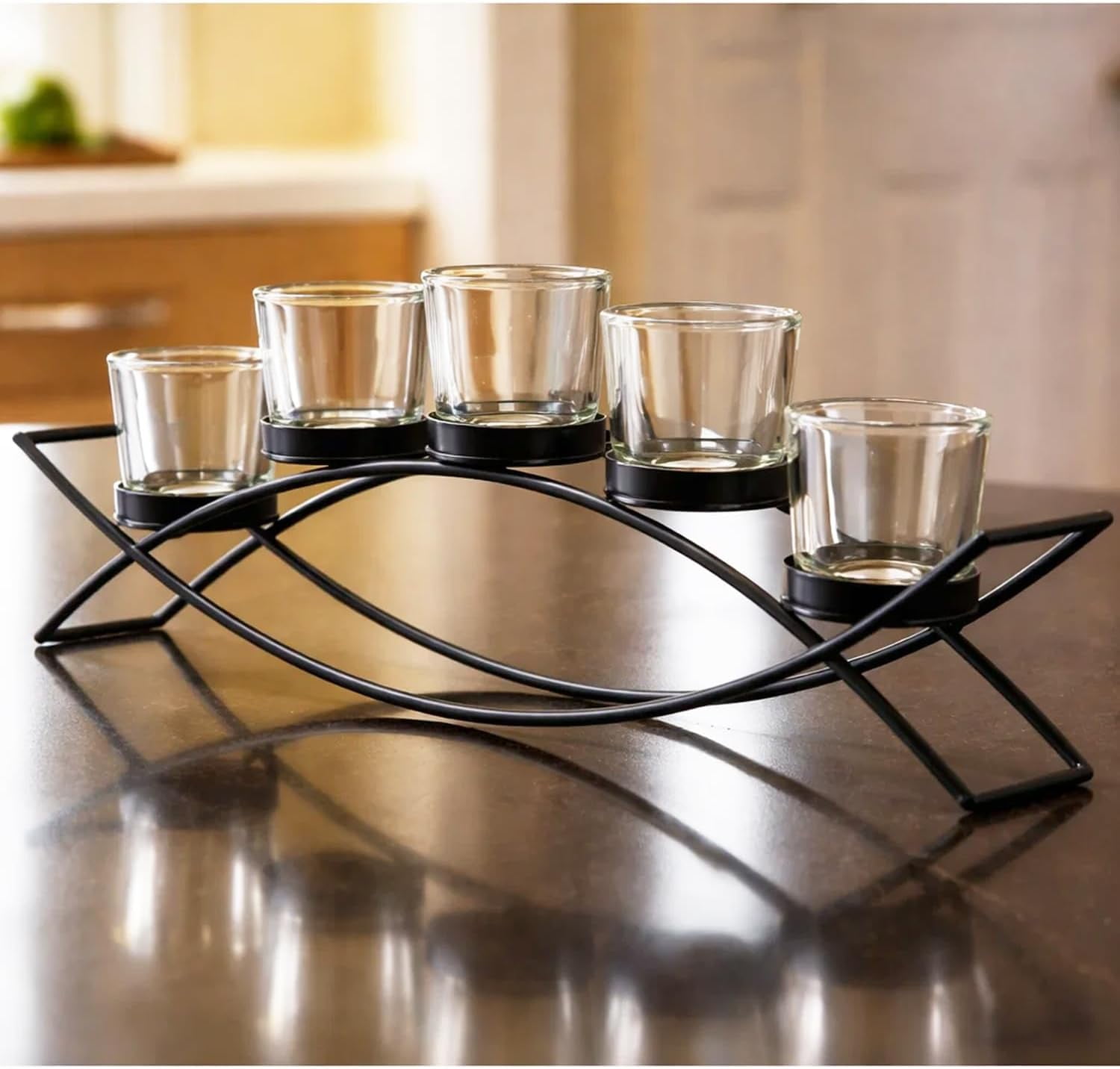 Iron Arch Table Centerpiece Decorations Tealight Votive Candle Holder ...