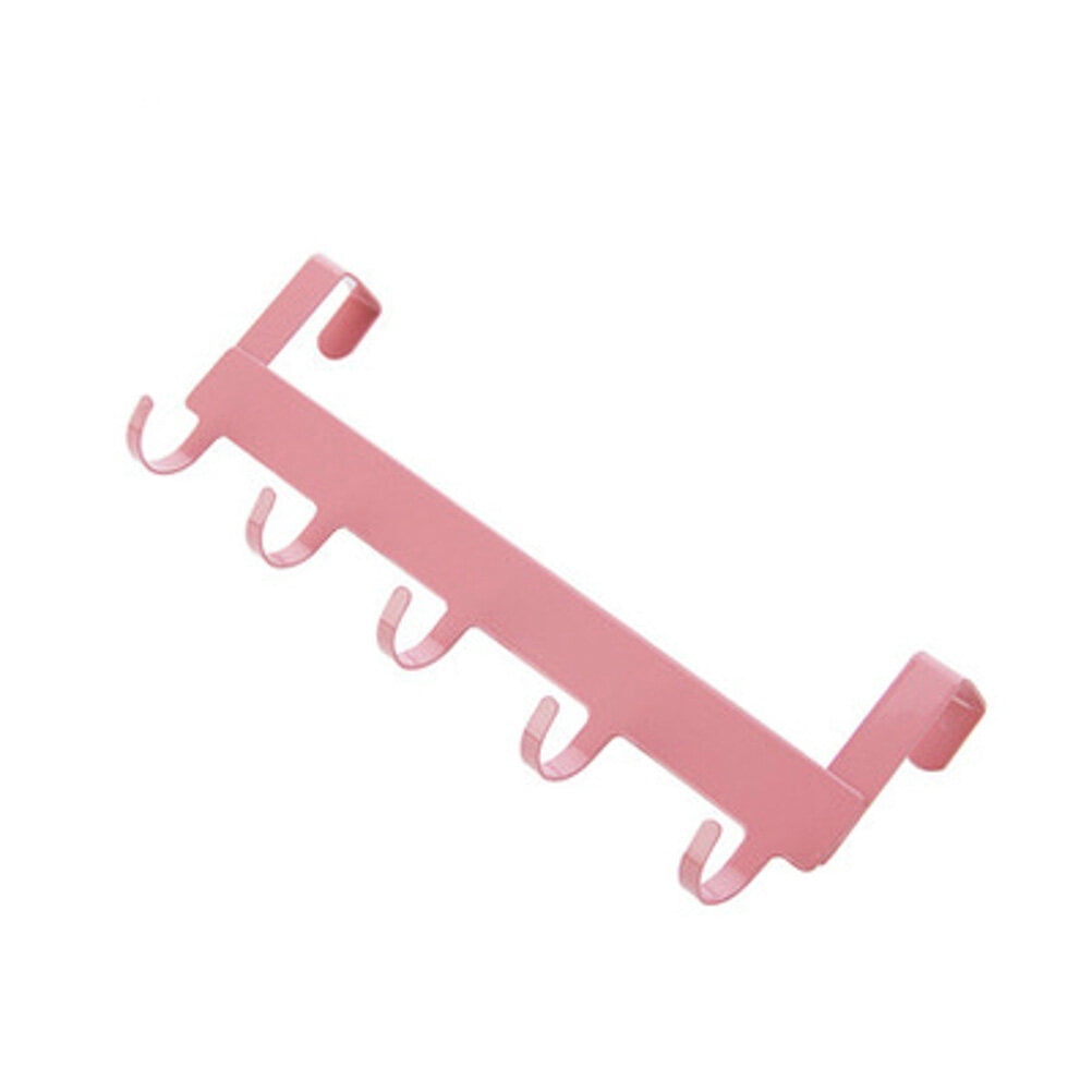 WEAVILUX Pink Hooks Iron Art Door Rack Hanger 5Pcs For Home ...