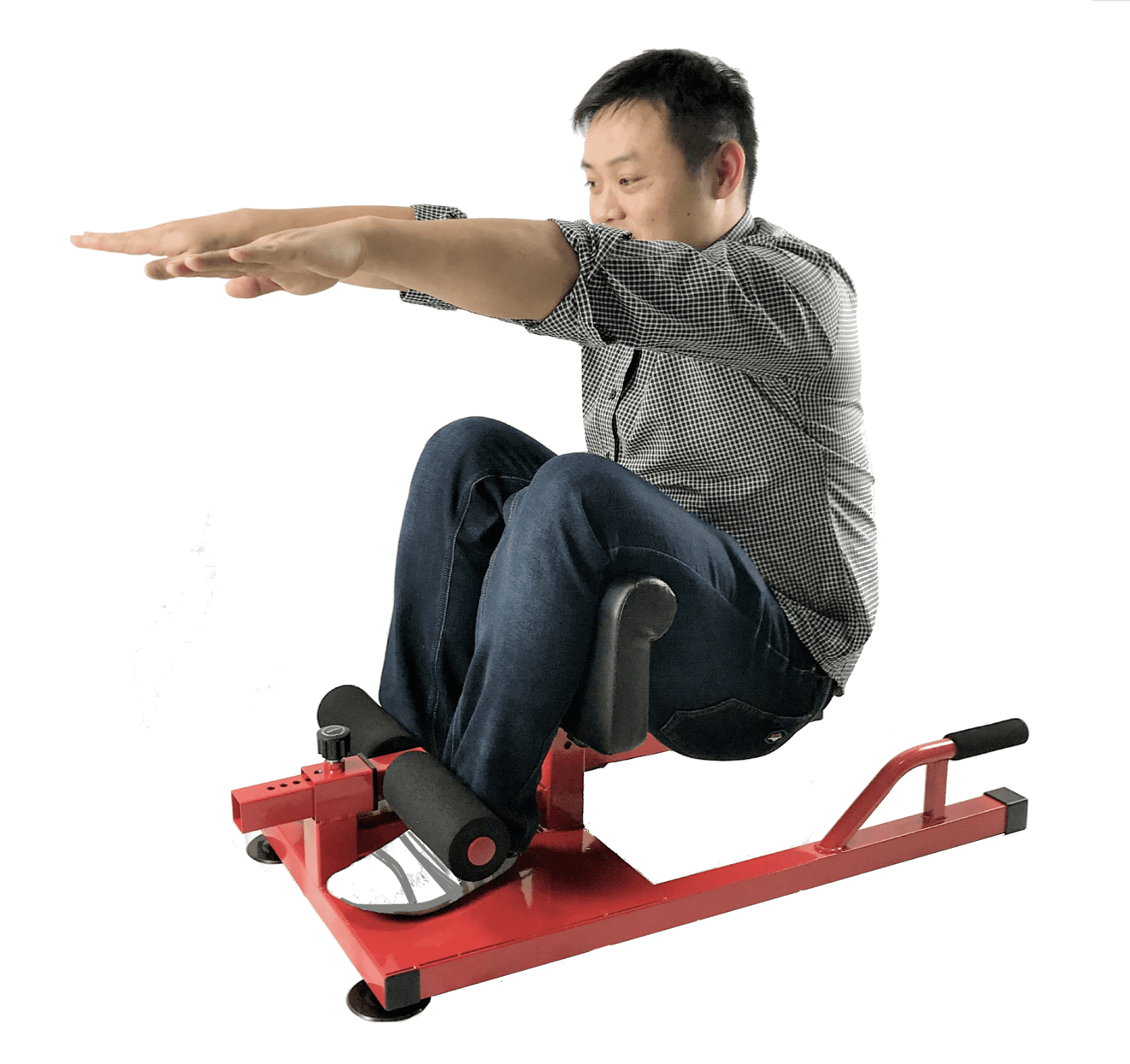 Iron Bar 3-in-1 Sissy Squat & Leg Exercise Bench for Home Gym - Sit-ups ...