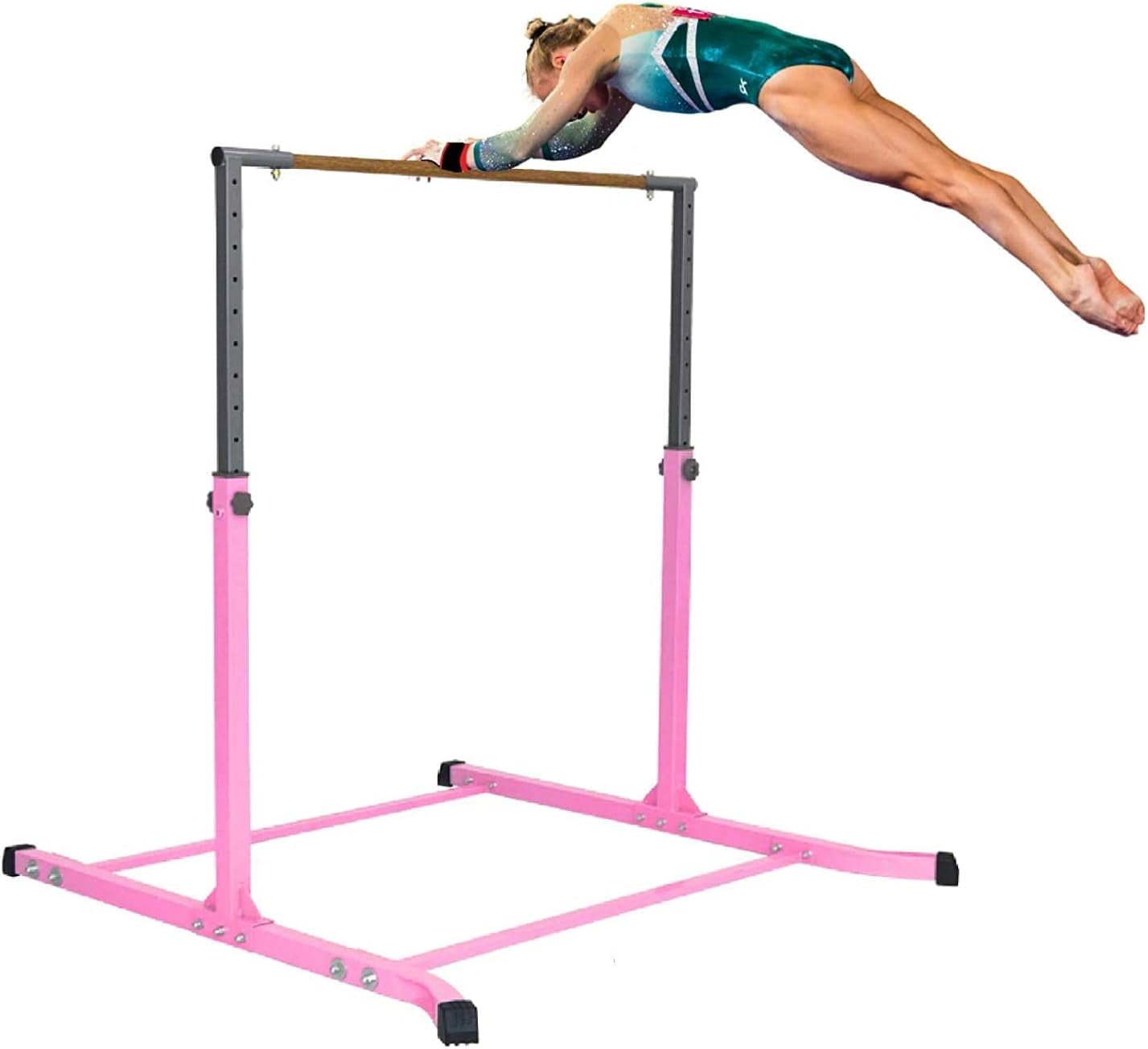 Iron Bar Gymnastics Bar for Kids Expandable Kip Bar 3 FT to 5 FT ...