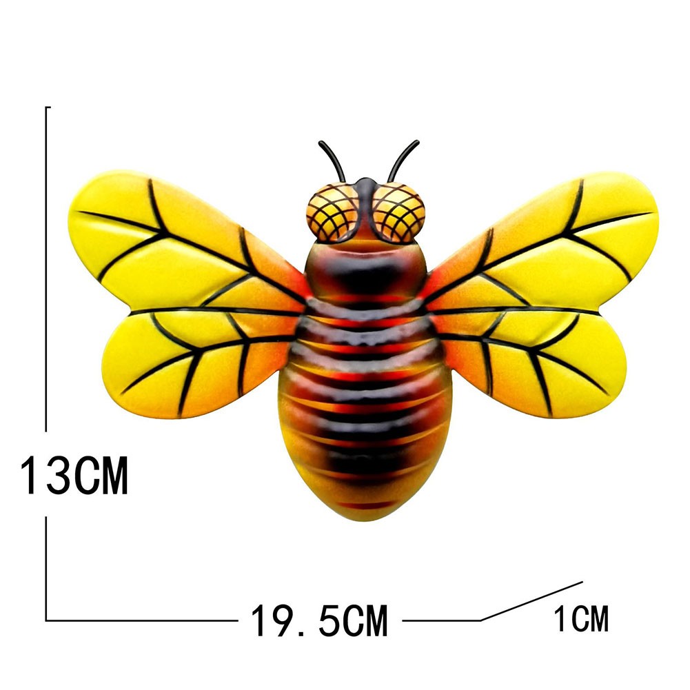 Iron Bee Wall Art Ornaments Home Wall Decoration Simulation Bee ...