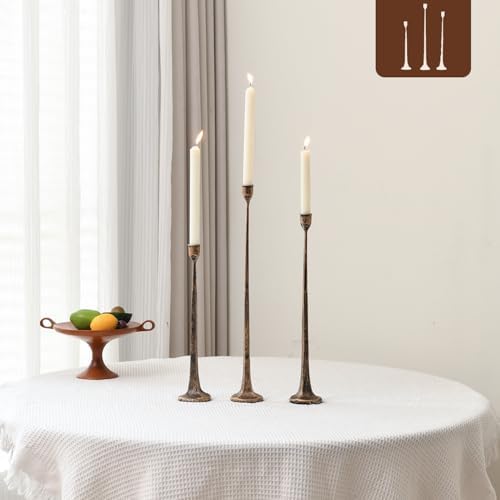 Iron Black Candlestick Holders, Set of 3 Candle Stick Holders,Fits 3/4 ...
