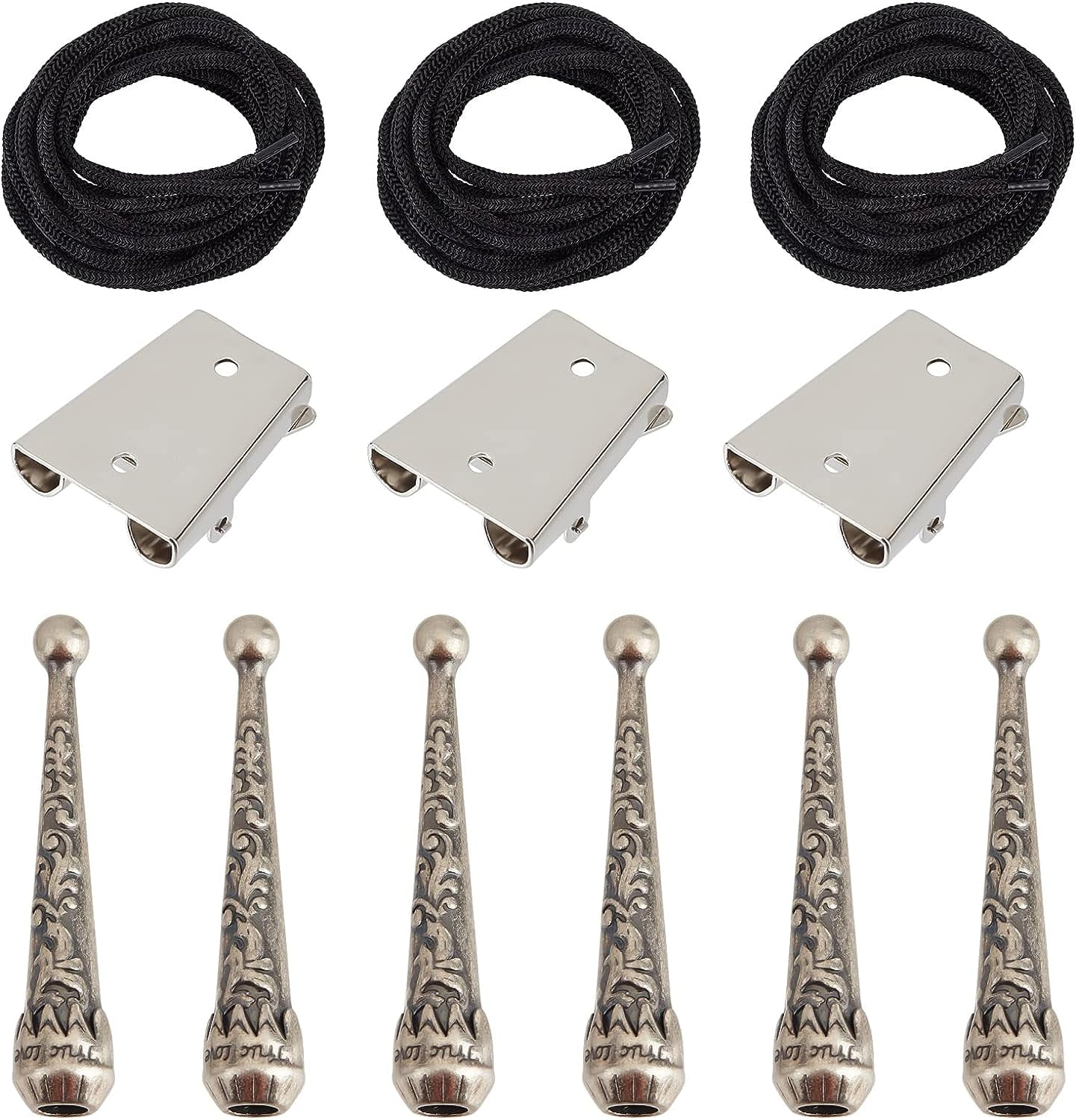 Iron Bolo Tie Findings Bolo Tie Tips Replacement End Caps Parts Kit ...