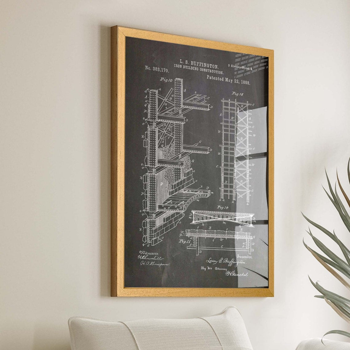 Iron Building Inventions Poster - Engineering Office Decor ...