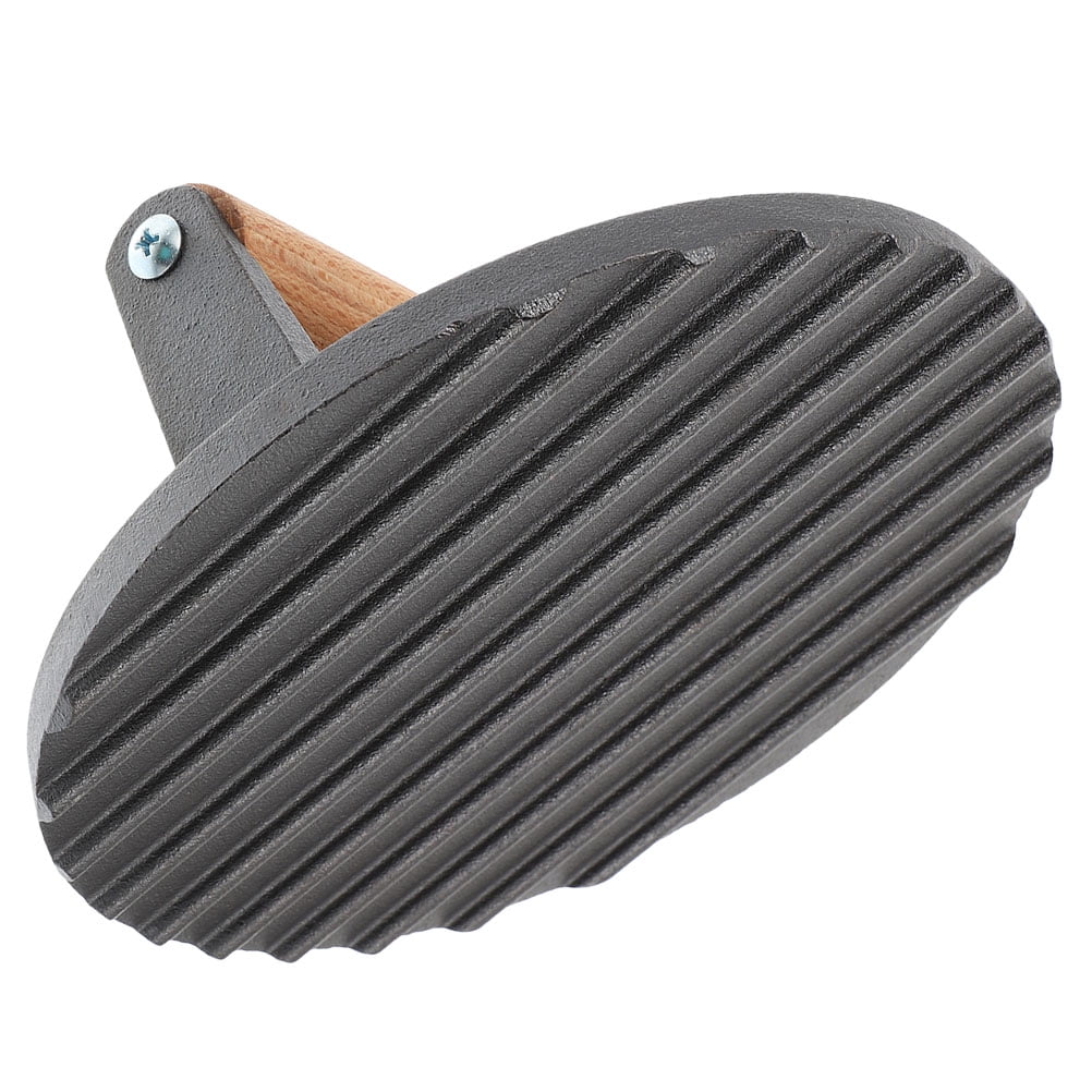 Iron Burger Press Wooden Handle Burger Press Round Grill Press Kitchen ...