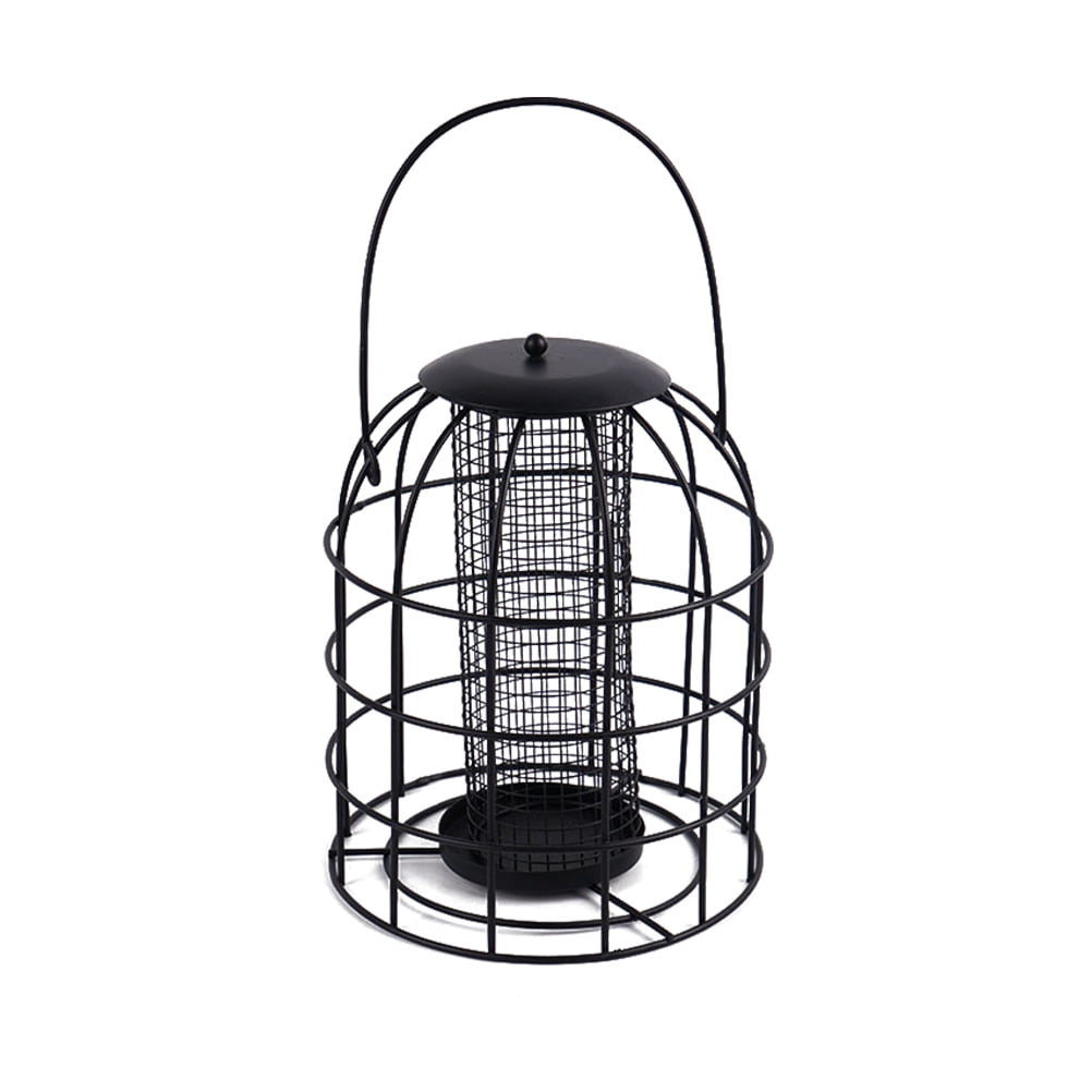 Iron Cage Bird Feeder Metal Bird Food Dispenser Hanging Feeding Column ...