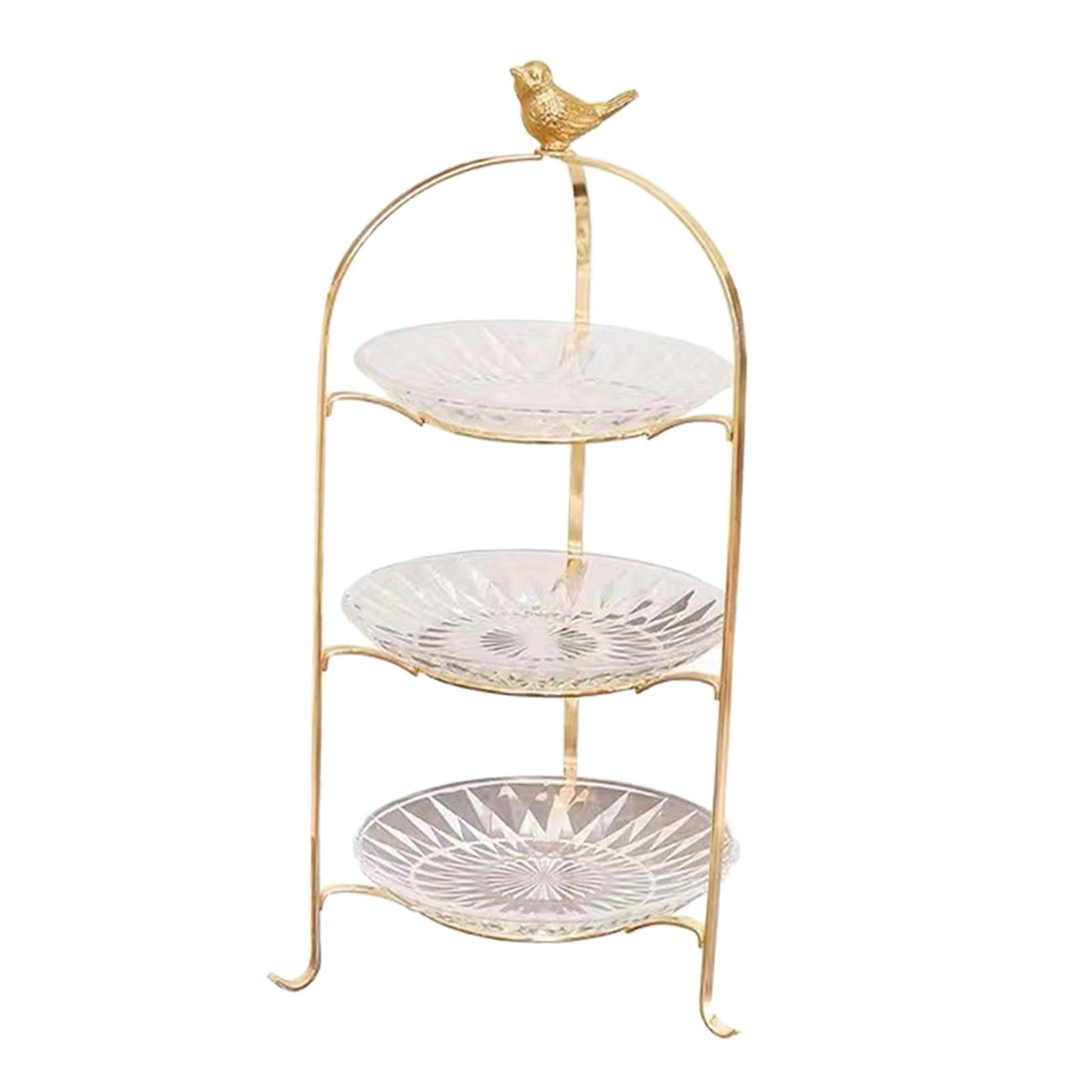 Iron Cake Stand 3 Tier Serving Tray Appetizer Tray Dessert Serving ...