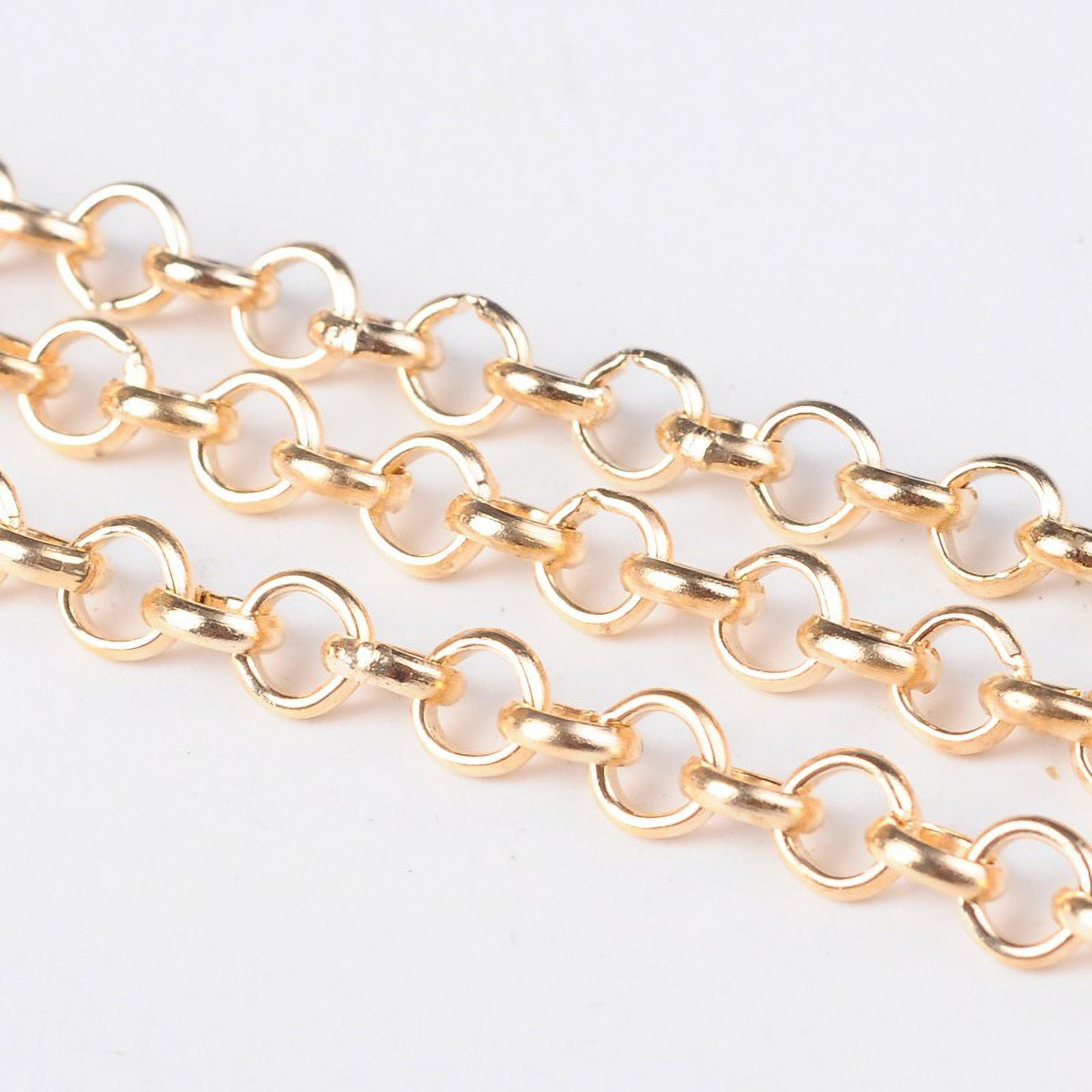 Iron Chains Belcher Chain Unwelded Light Gold Long-Lasting Plated 5x1 ...