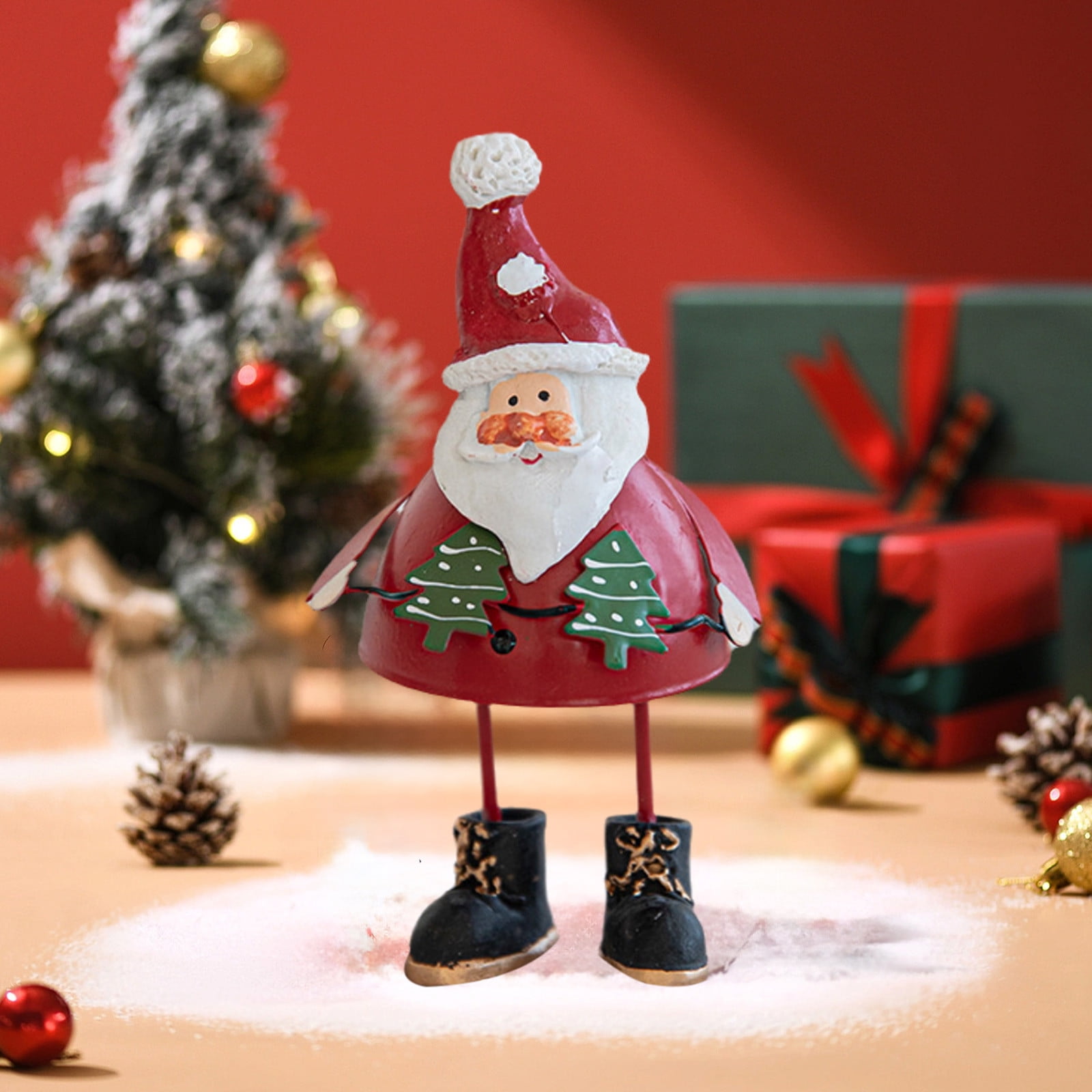 Iron Christmas Decoration Ornament Set - White, Red, and Green Designs ...