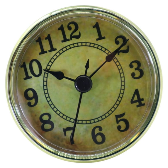 Iron Clock Insert With Gold/Silver Trim And Roman/Arabic Numerals For ...