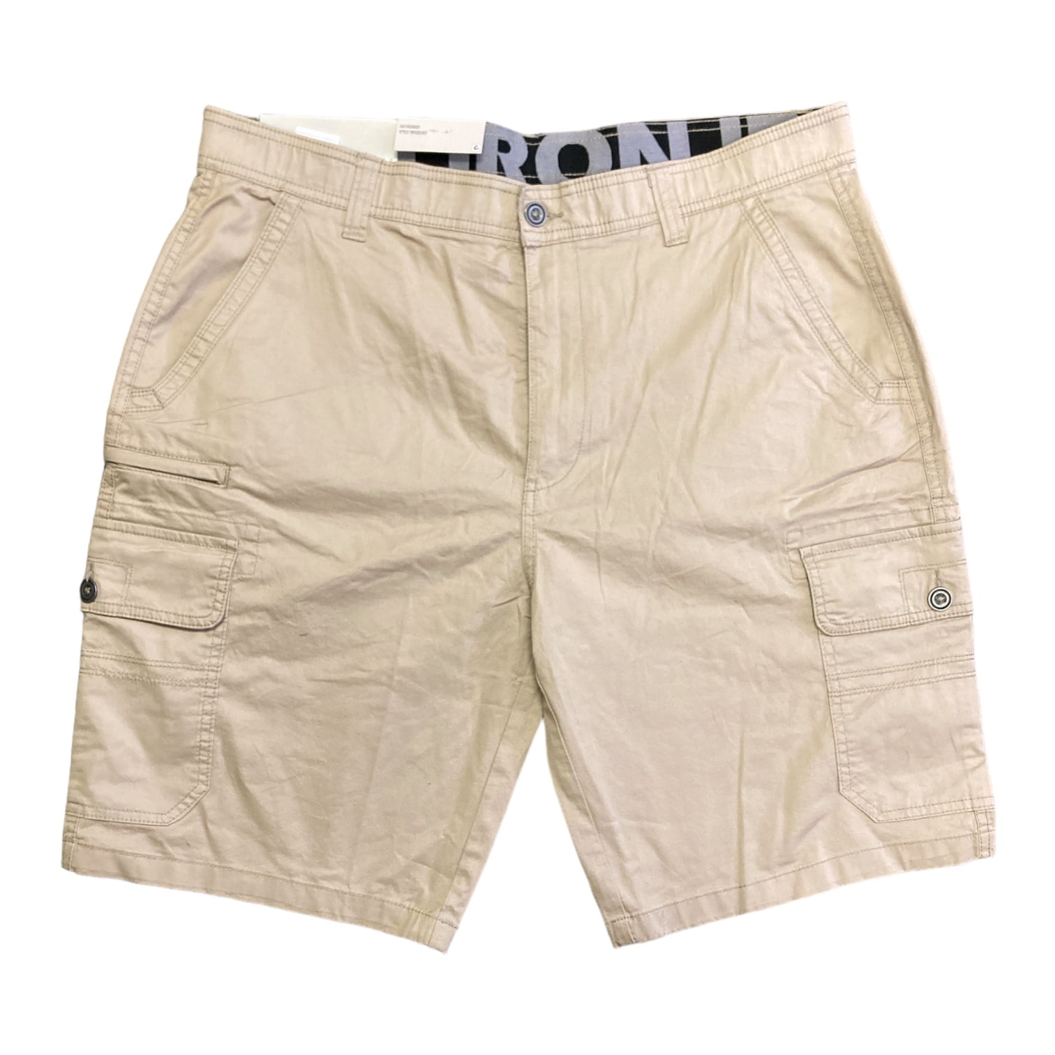 Iron Co. Men's Comfort Waistband Regular Fit Stretch Cargo Short ...